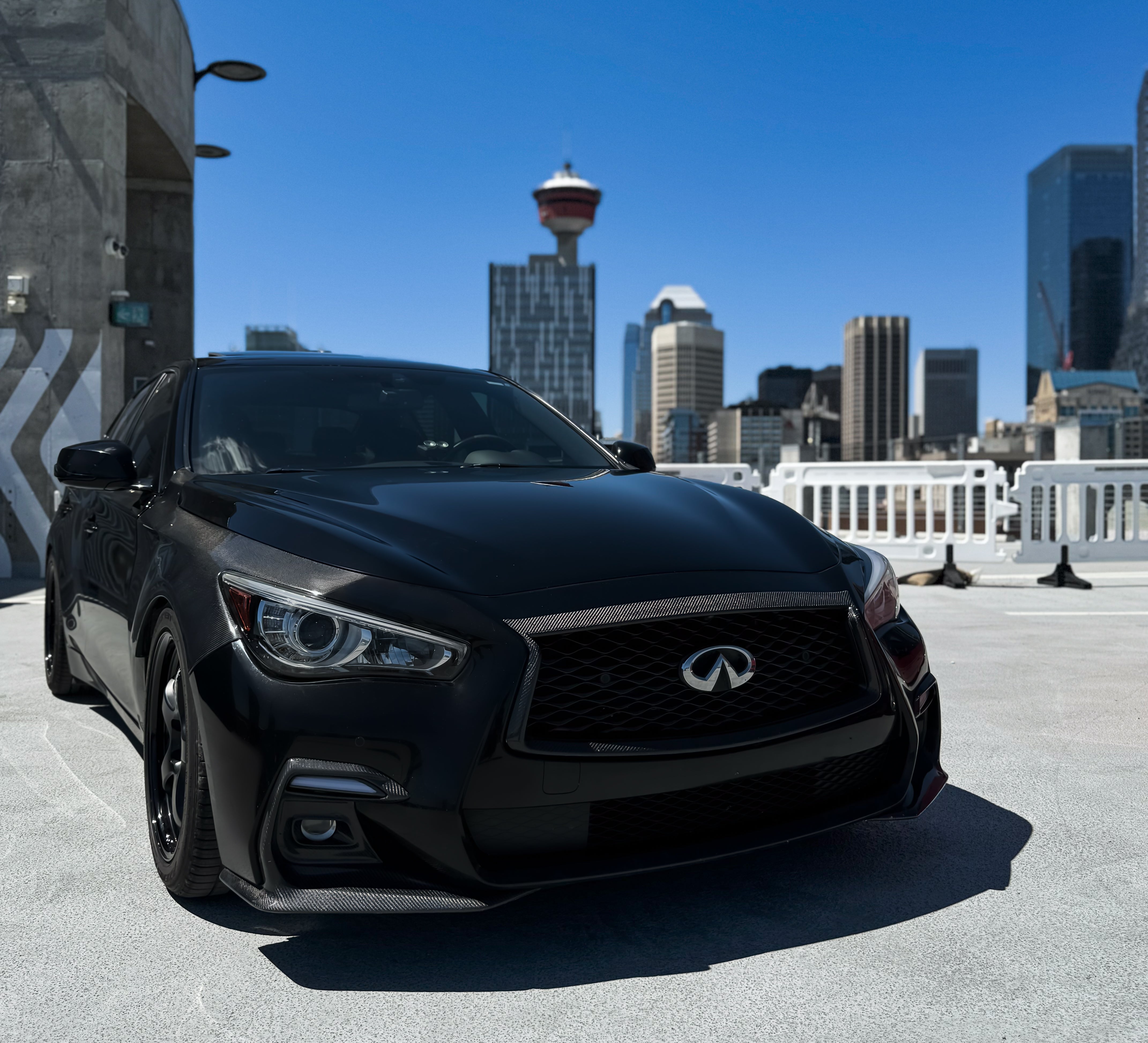 INFINITI Q50 FOG LIGHT LAMP COVER TRIMS GENUINE CARBON FIBER ...