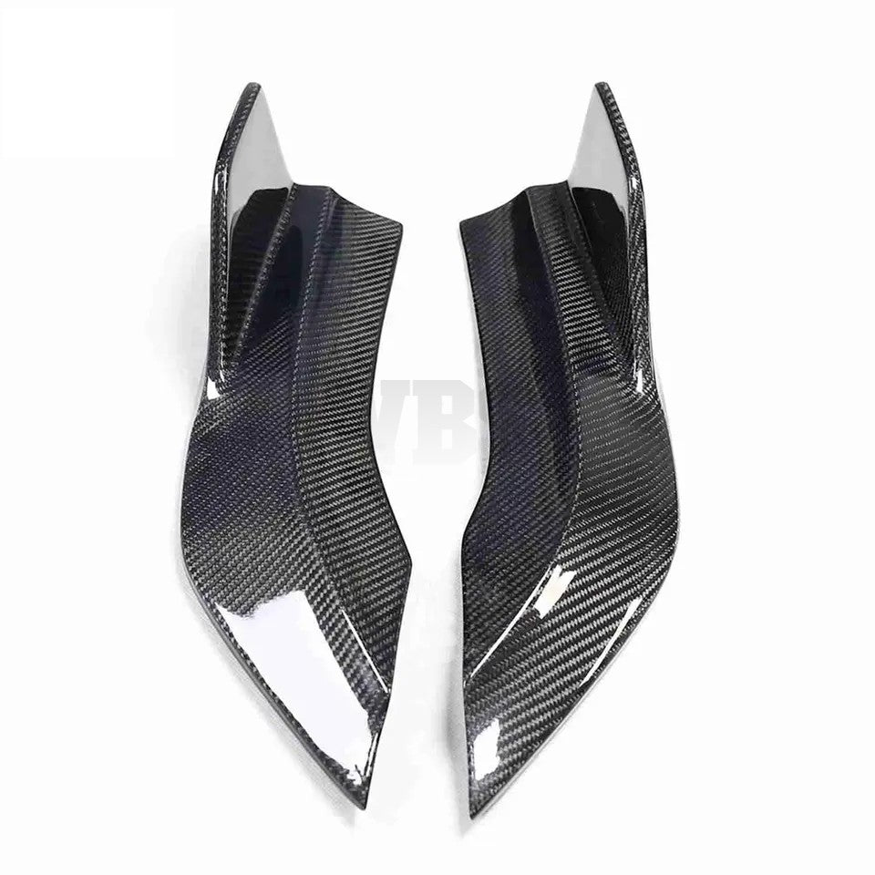 INFINITI Q60'S REAR BUMPER SPLITTERS 3K GENUINE CARBON FIBER ...