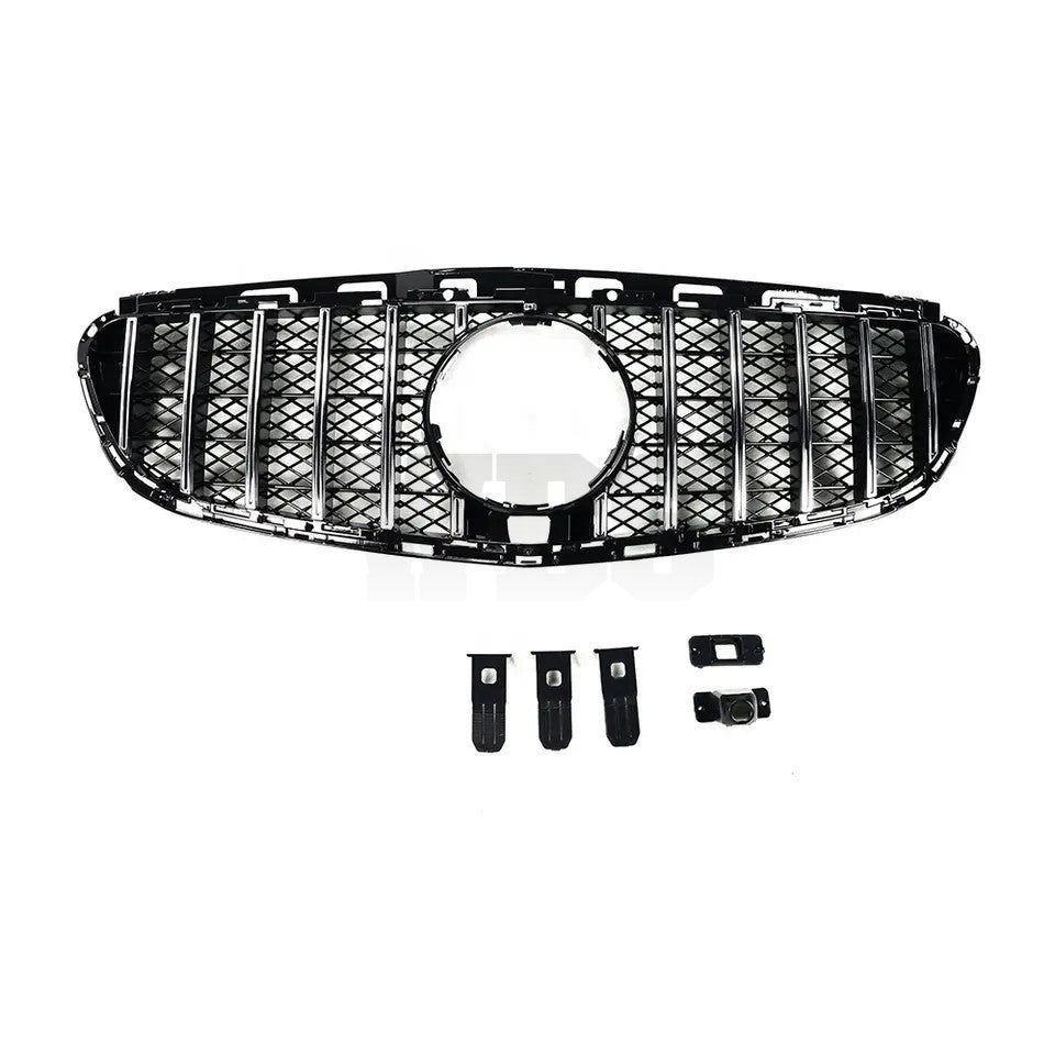 MERCEDES W212 E CLASS SEDAN GLOSS BLACK FRONT GRILL GT STYLE – WideBodyStore Inc