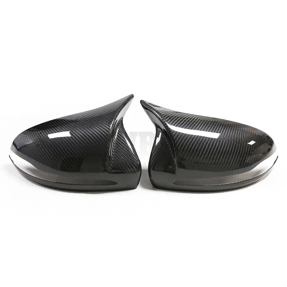 MERCEDES W205 C63/C CLASS SEDAN MIRROR CAPS AMG STYLE GENUINE CARBON F ...