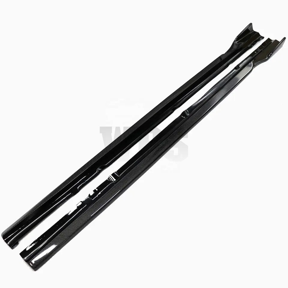 MERCEDES W205 C CLASS/ C63 COUPE SIDE SKIRT EXTENSONS GENUINE CF ...